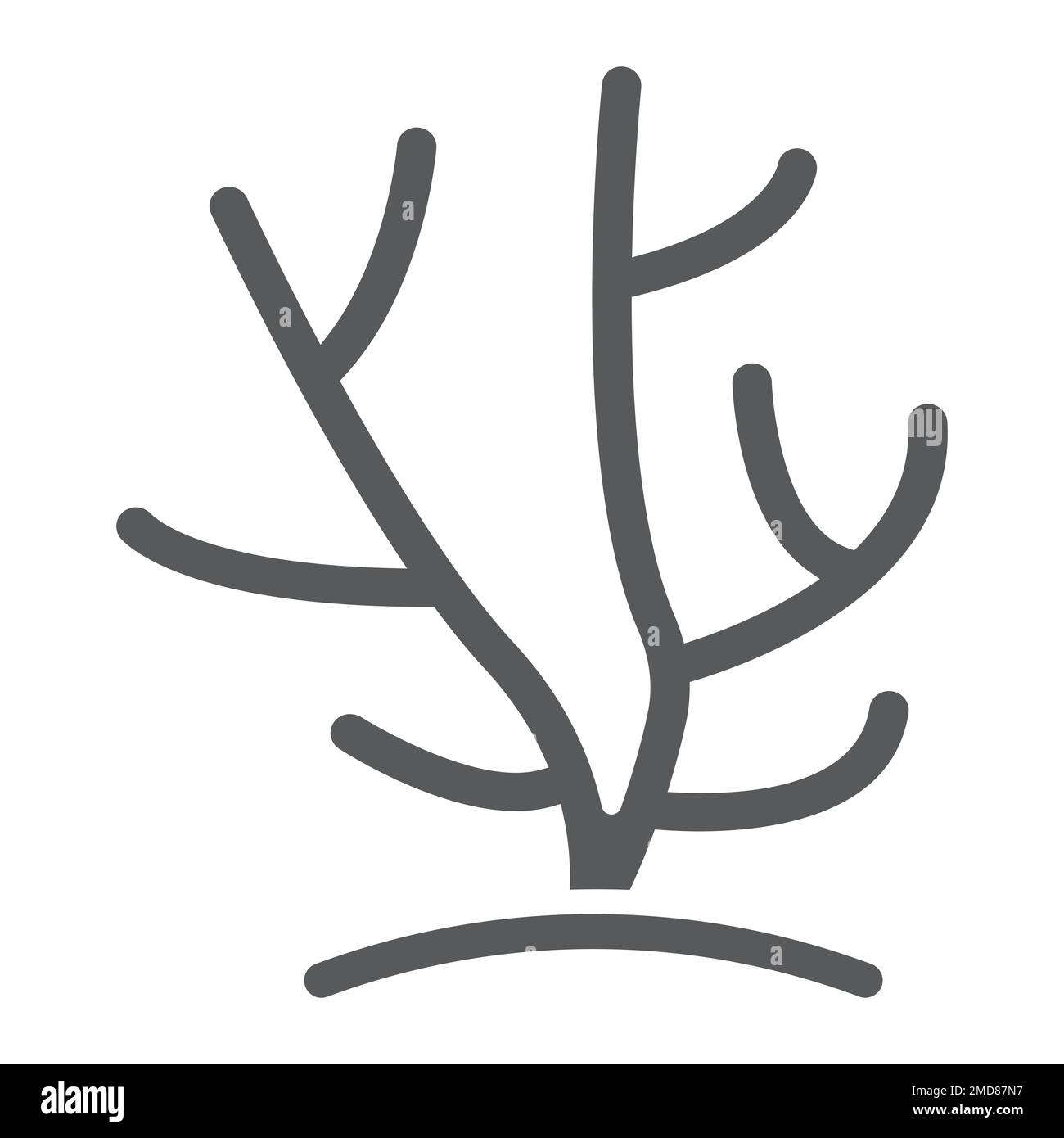 Coral glyph icon, ocean and underwater, tropical sign vector graphics ...