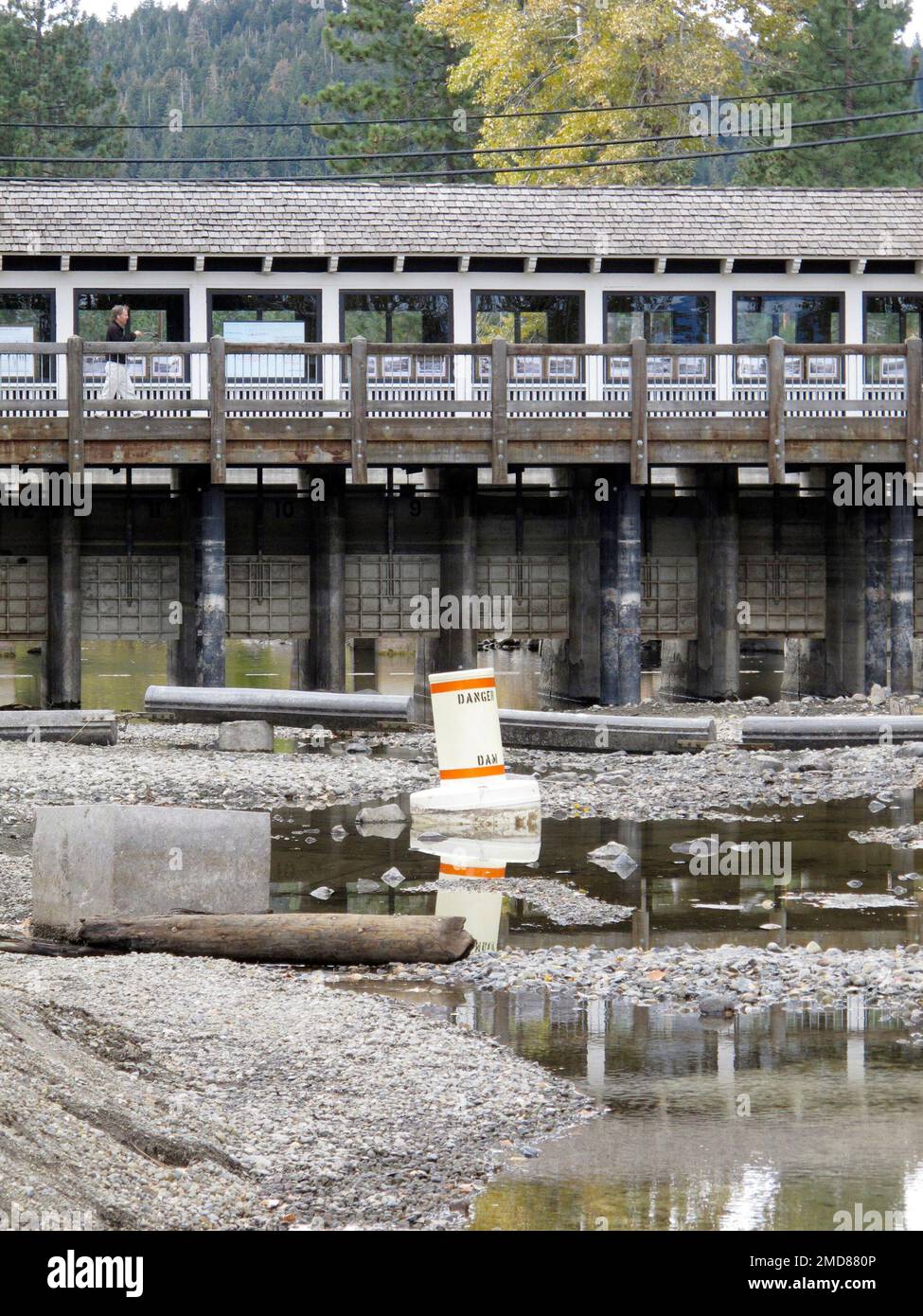 Water flows have slowed to a trickle through the dam at Lake Tahoe at ...