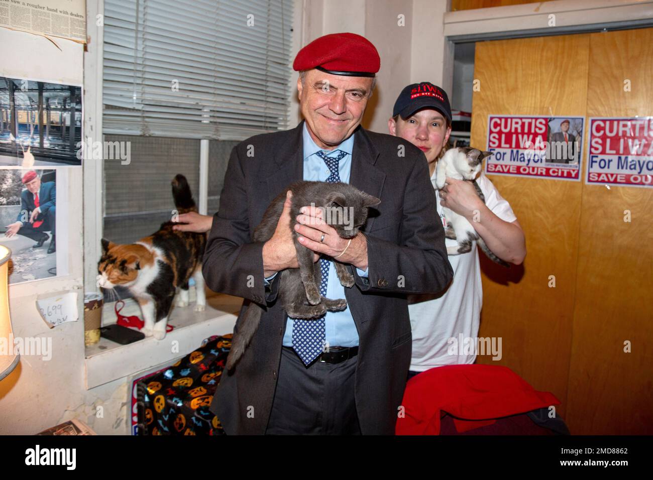 New York City Republican mayoral candidate Curtis Sliwa and wife Nancy ...