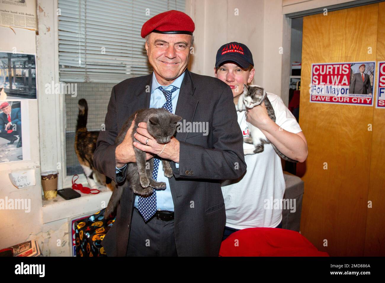 New York City Republican mayoral candidate Curtis Sliwa and wife Nancy ...