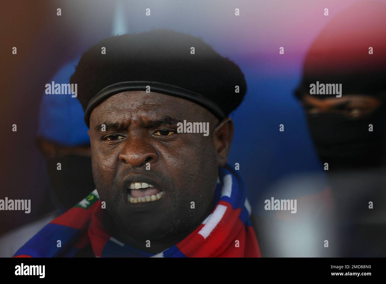 Barbecue, the leader of the "G9 and Family" gang, leads a march against ...