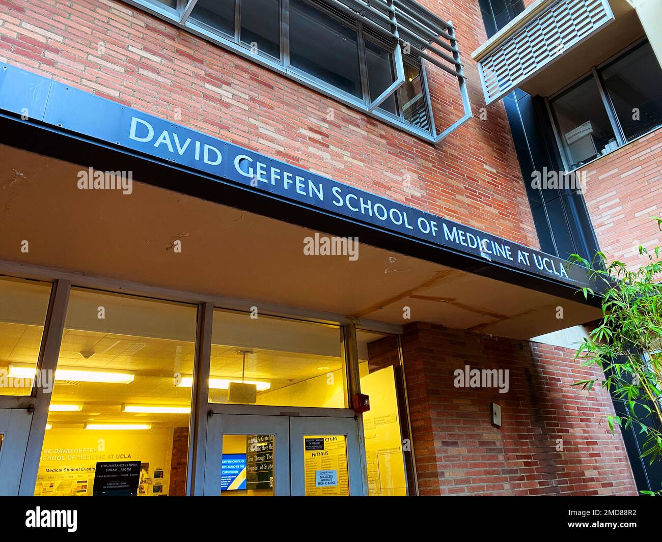 The entrance to the David Geffen School of Medicine at UCLA Stock Photo ...