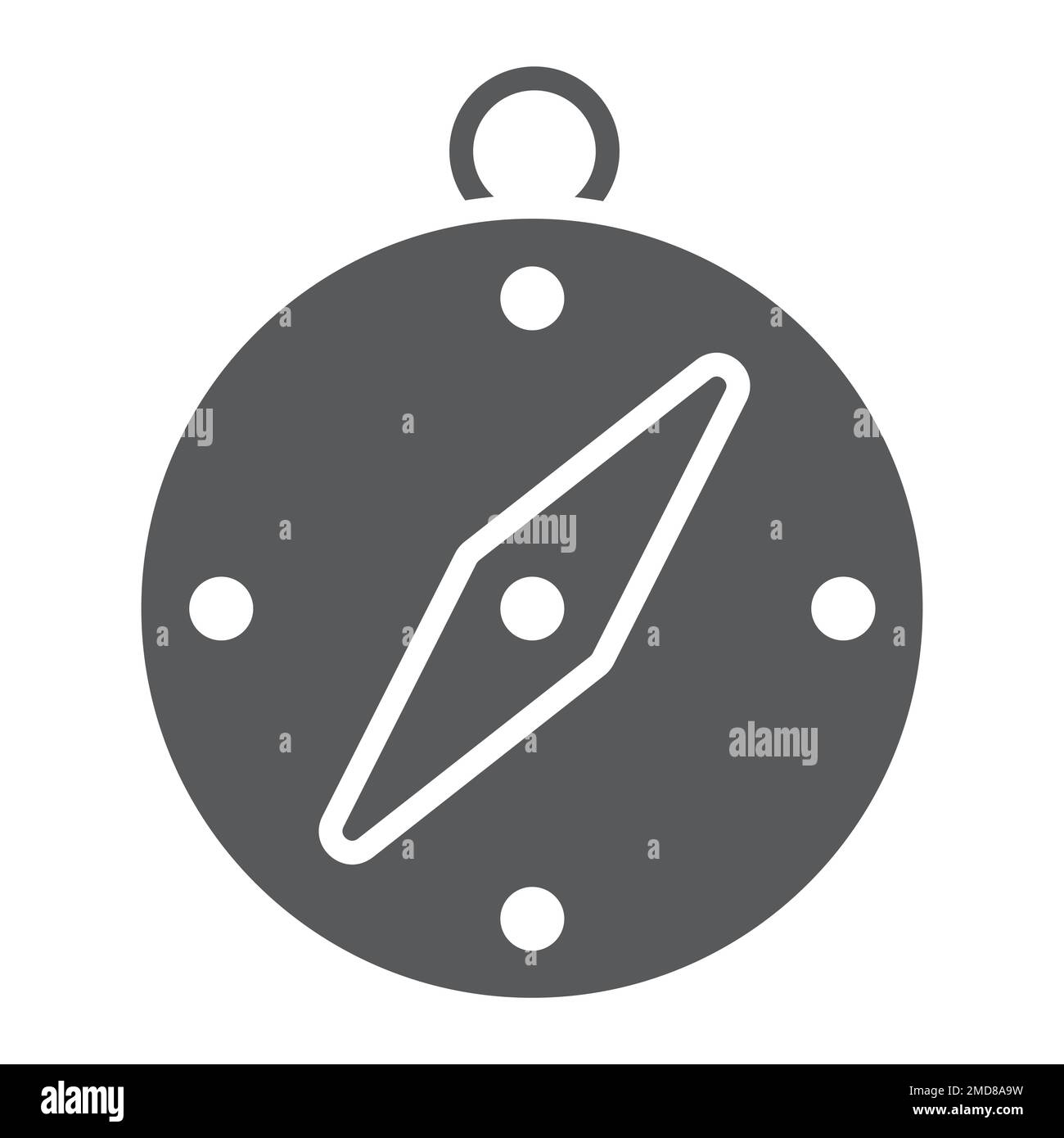 Compass glyph icon, navigator and travel, adventure sign vector ...