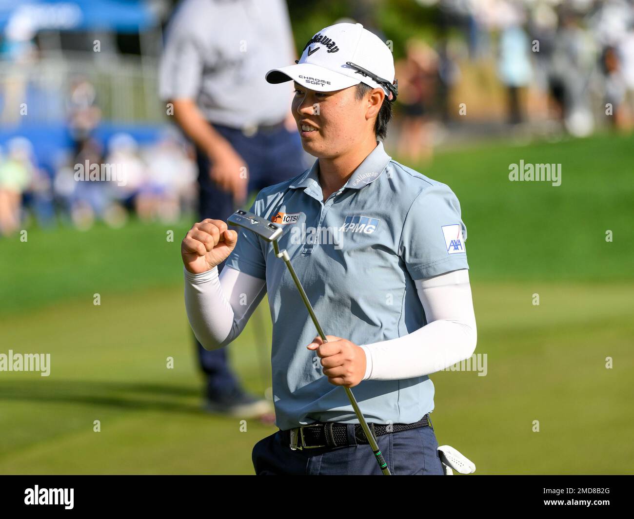 Orlando, FL, USA. 22nd Jan, 2023. Yuka Saso of Japan on the 18th green ...