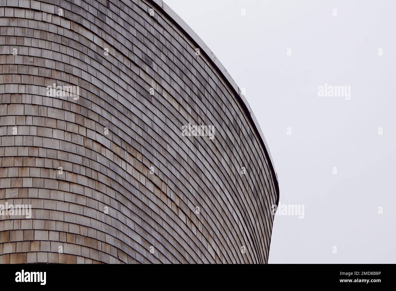 Low angle view of modern building against clear sky Stock Photo - Alamy