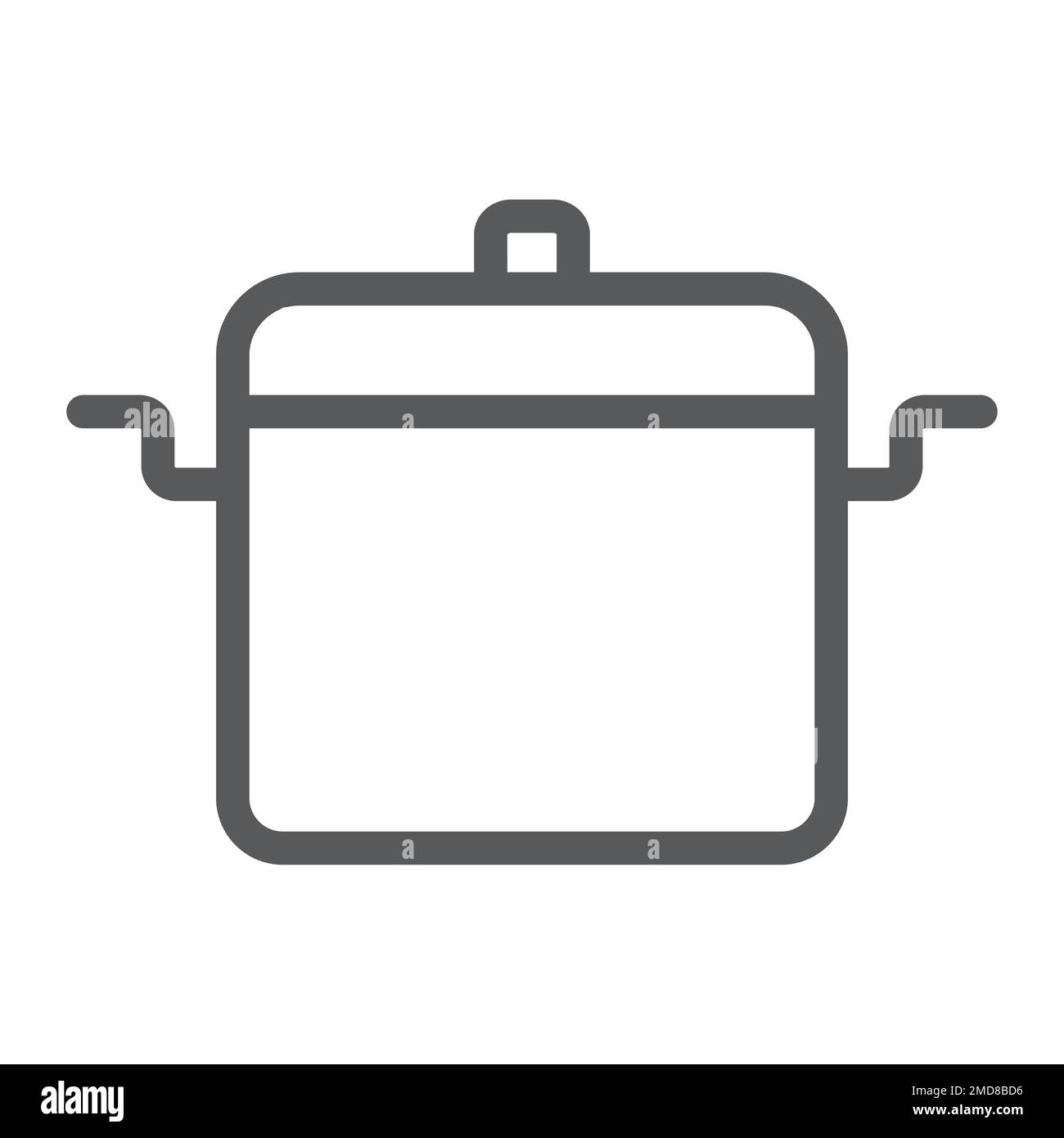 Cooking pan line icon, kitchen and cooking, cooking pot sign vector ...