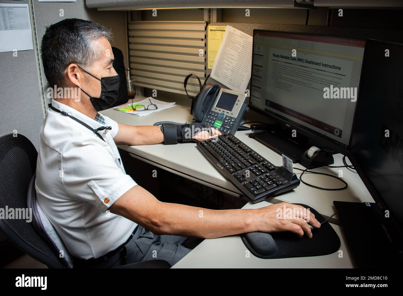 Thomas Patterson, accreditation and compliance coordinator, prepares a ...