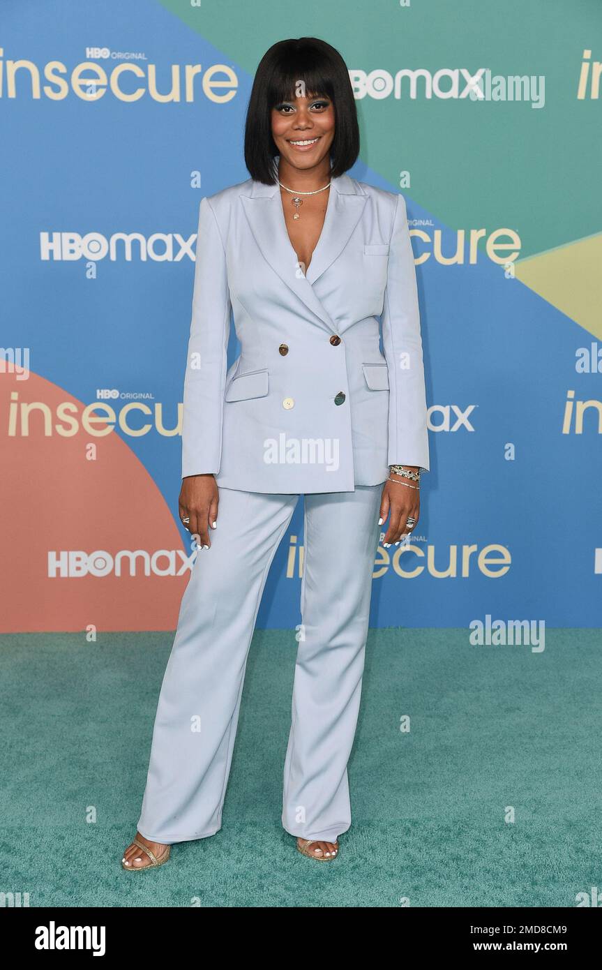 Christina Elmore arrives at the LA premiere of "Insecure" season five ...