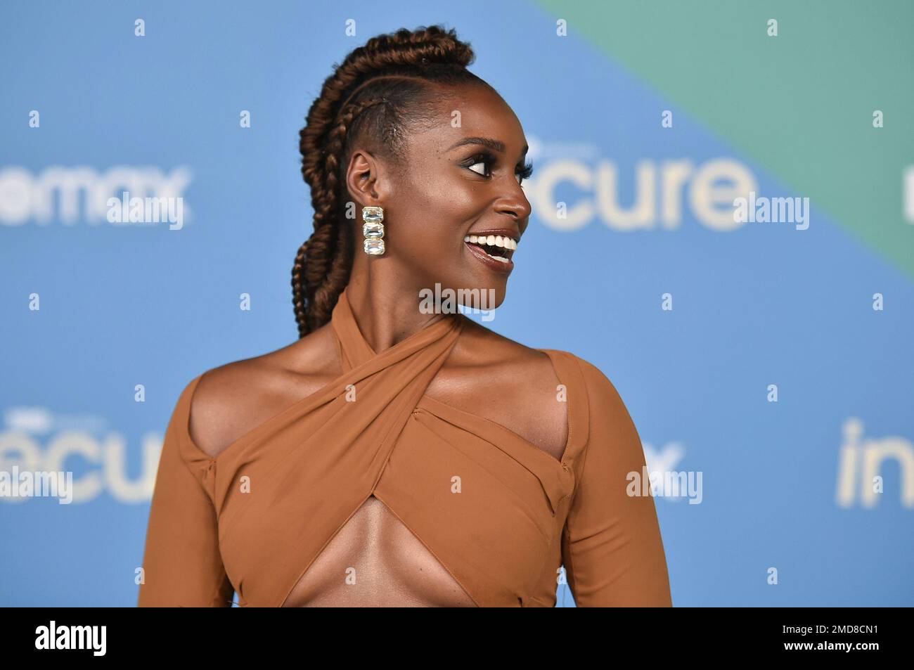 Issa Rae arrives at the LA premiere of "Insecure" season five on Thursday, Oct. 21, 2021, at ...