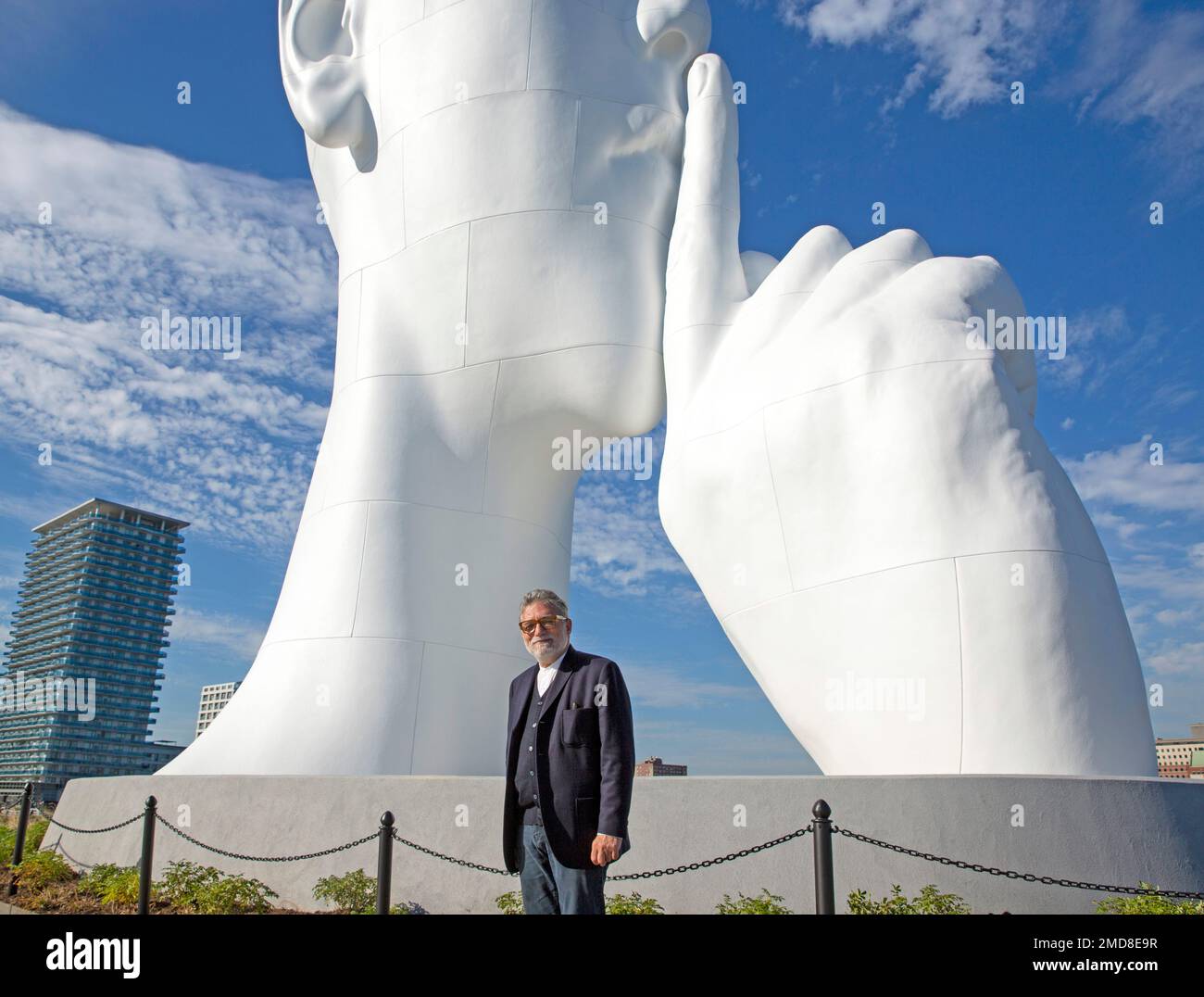 Artist Jaume Plensa from Barcelona, Spain, poses for photos at the ...