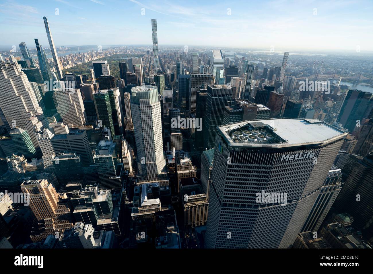 The MetLife building stands in midtown as seen from SUMMIT One ...