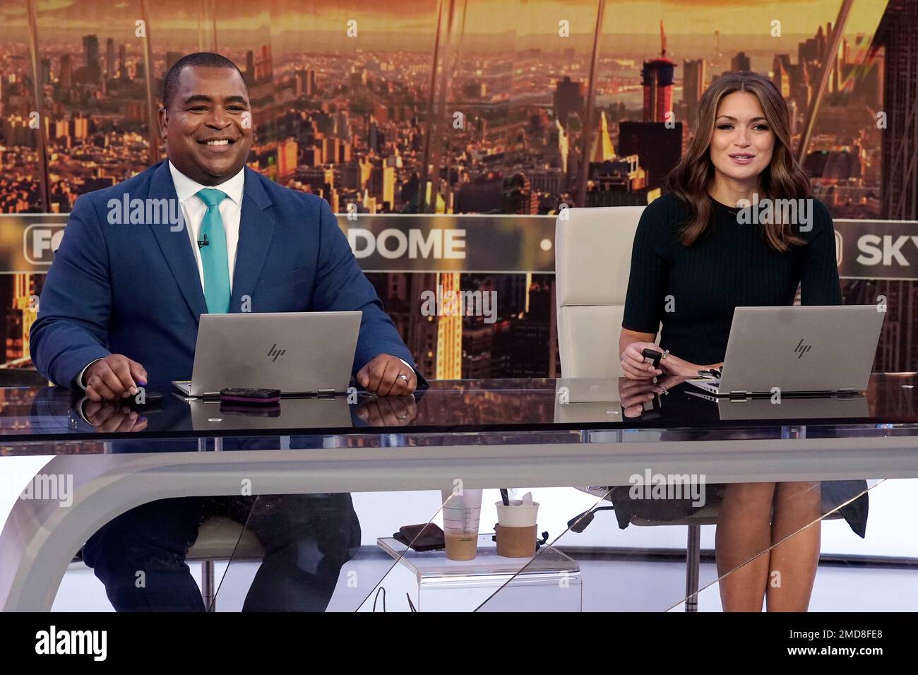 Fox Weather co-anchors and meteorologists Jason Frazer and Britta ...