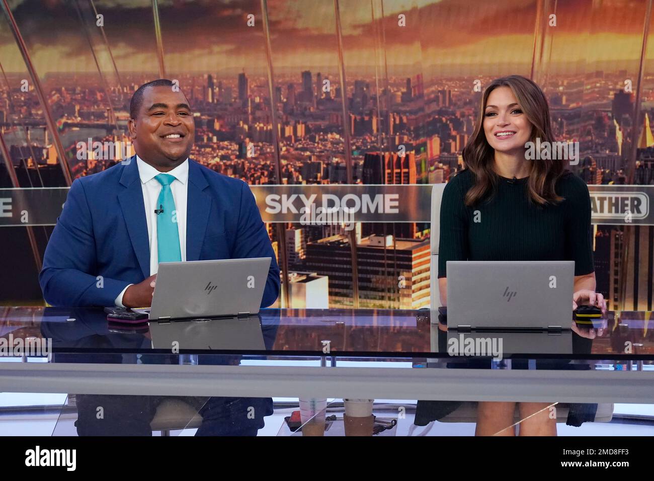 Fox Weather co-anchors and meteorologists Jason Frazer and Britta ...