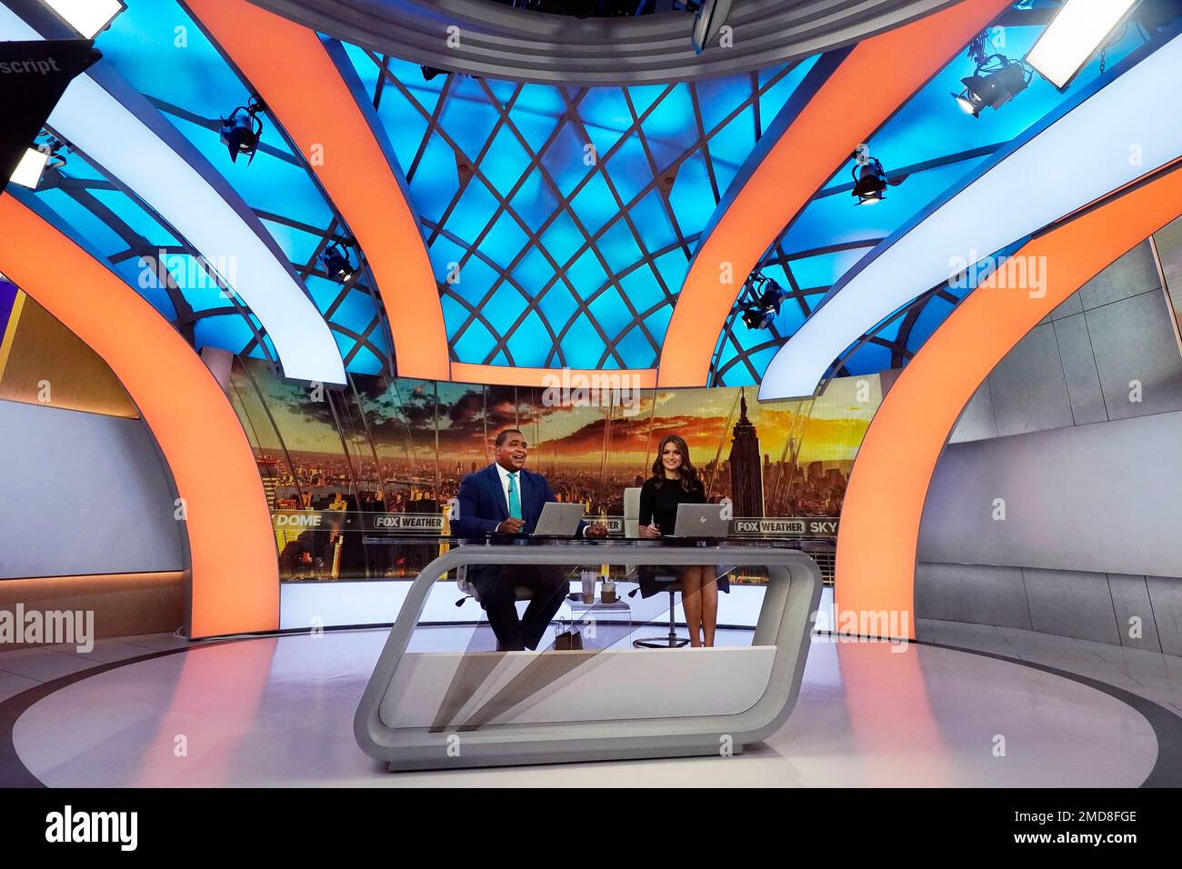 Fox Weather co-anchors and meteorologists Jason Frazer and Britta ...