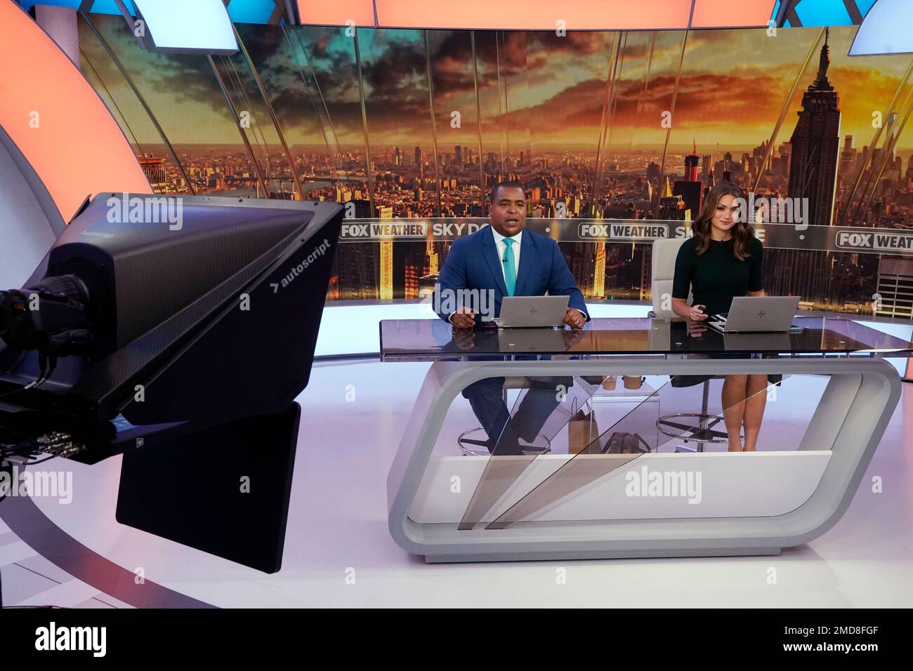 Fox Weather co-anchors and meteorologists Jason Frazer and Britta ...