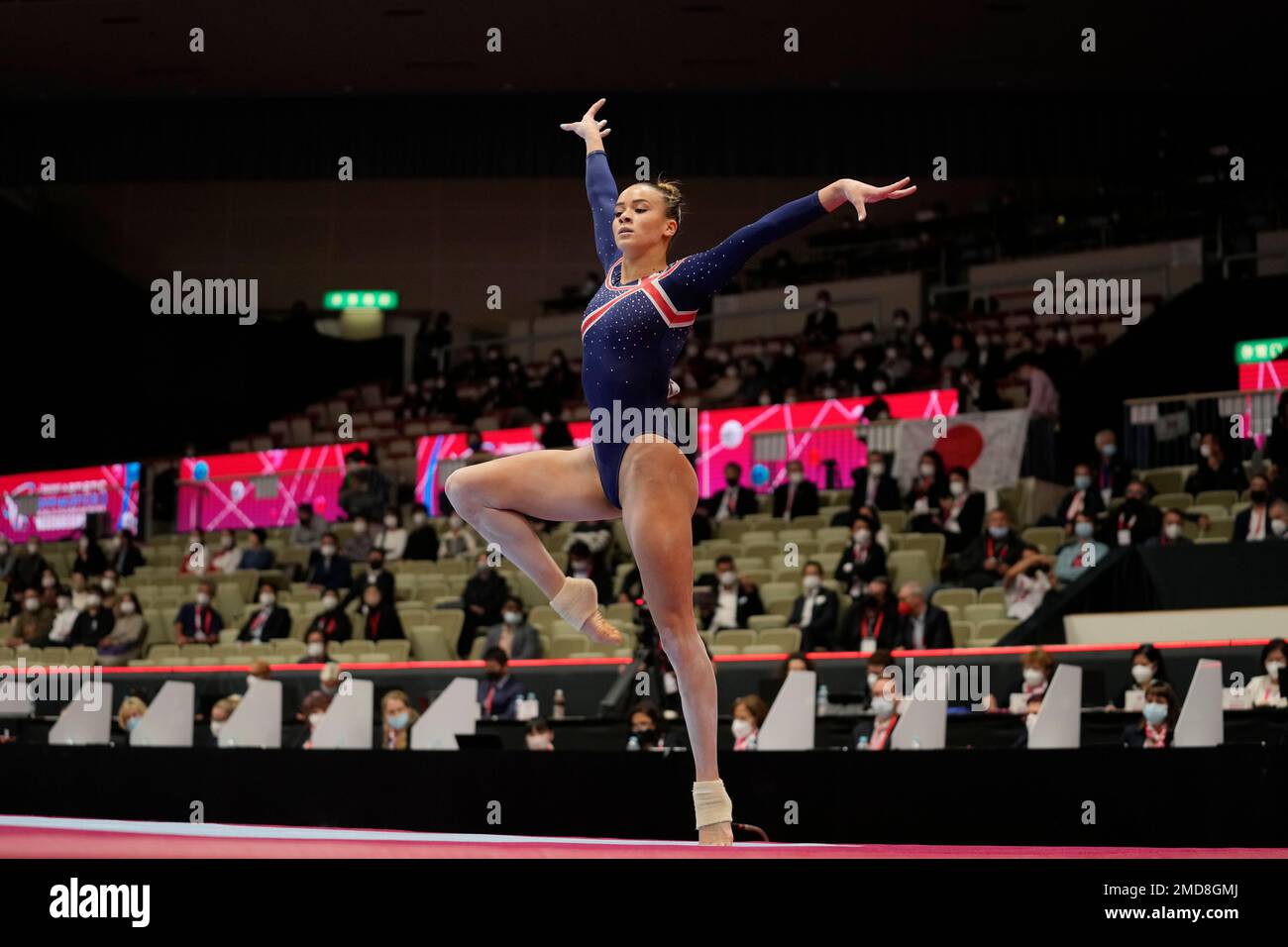 Georgia-Mae Fenton, of Britain, competes on the floor exercise during ...
