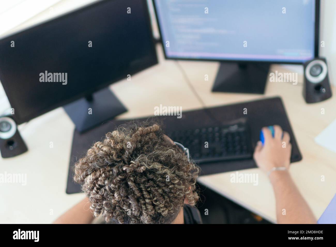 Laptop from above data code hi-res stock photography and images - Alamy