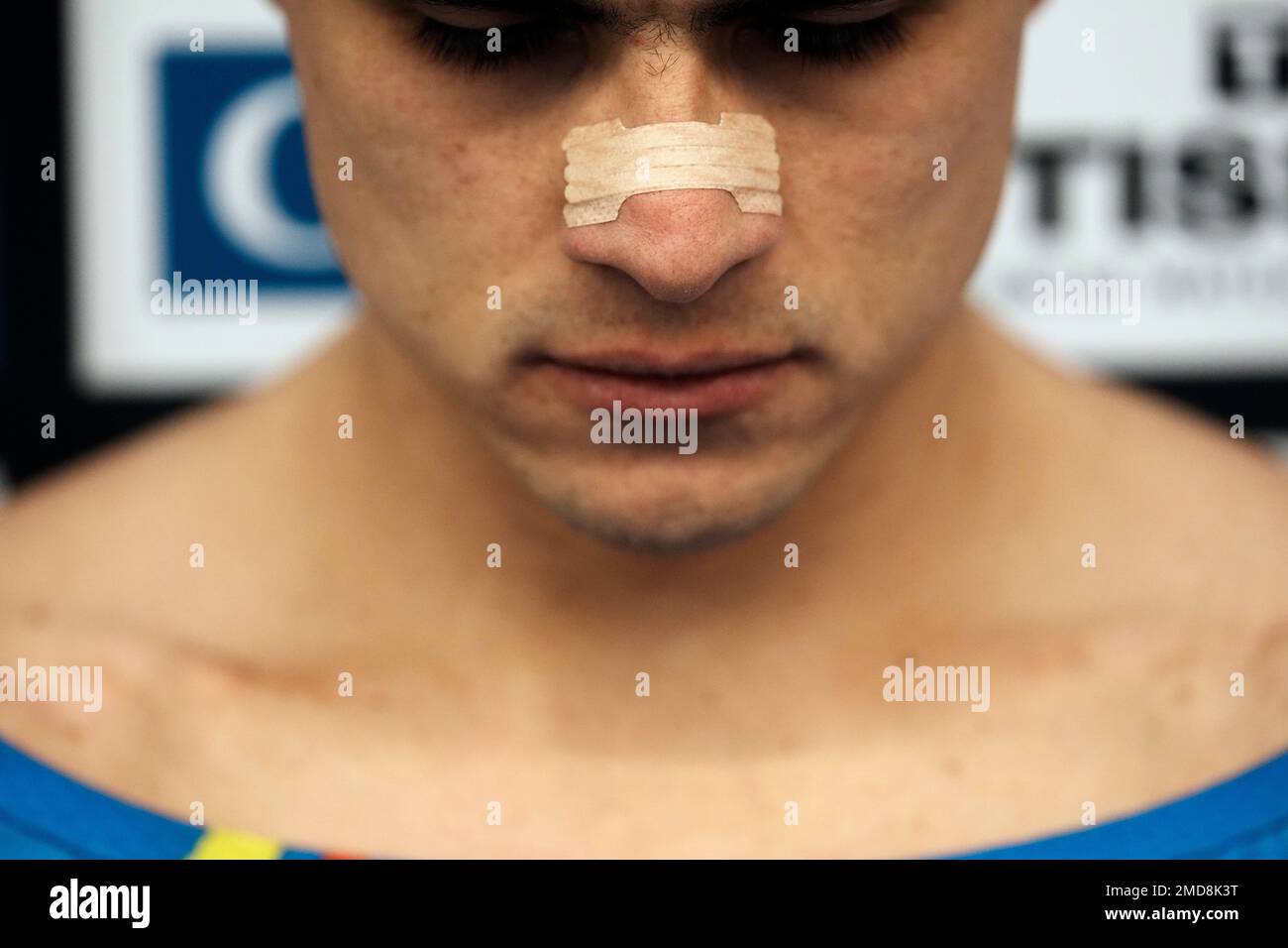 Santiago Ramirez from Colombia focuses prior to the track cycling men's ...