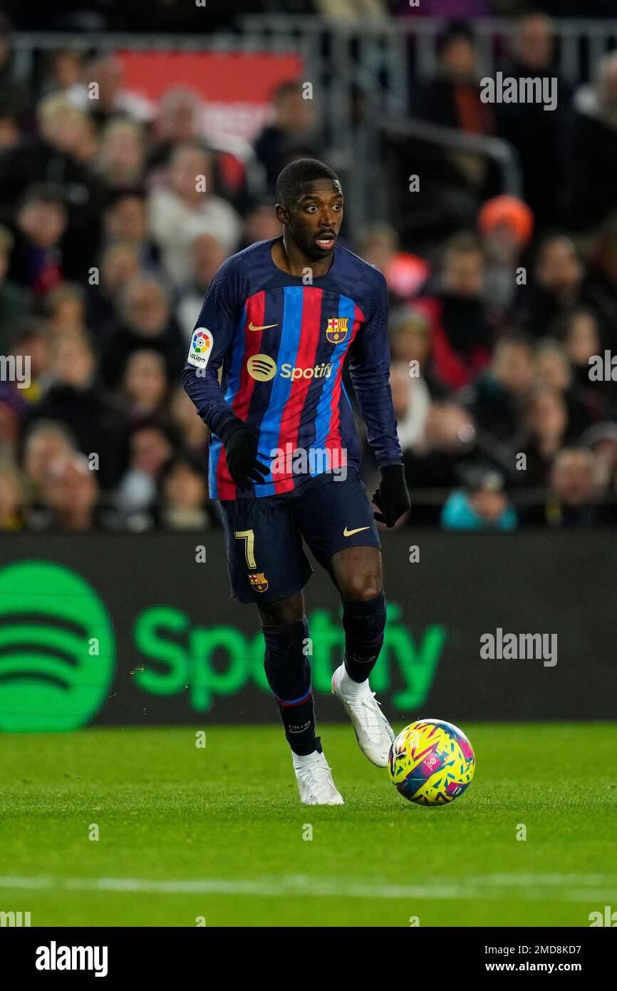 Barcelona, Spain. 22nd Jan, 2023. Ousmane Dembele (FC Barcelona) in ...