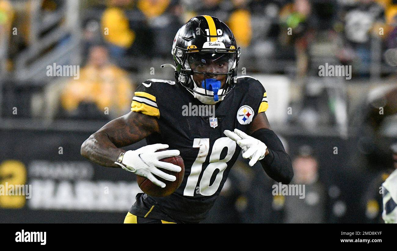 Pittsburgh Steelers wide receiver Diontae Johnson (18) plays in an NFL ...