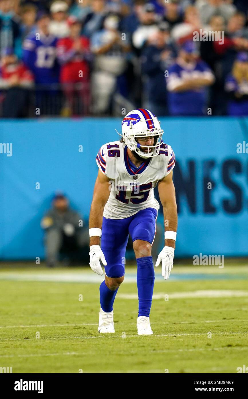 Buffalo Bills wide receiver Jake Kumerow (15) lines up for the snap ...