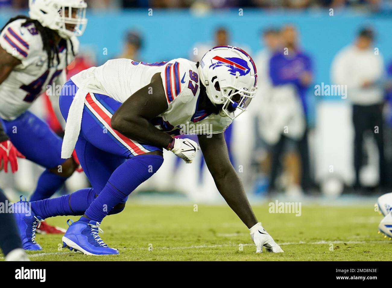 Buffalo Bills defensive end Mario Addison (97) lines up for the snap ...
