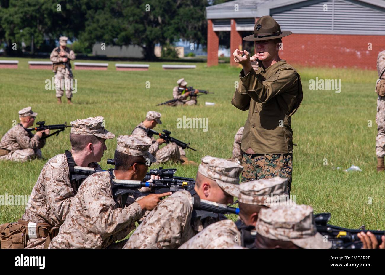 Sgt. Hunter D. Sackewitz, a Primary Marksmanship Instructor (PMI) with Weapons and Field ...
