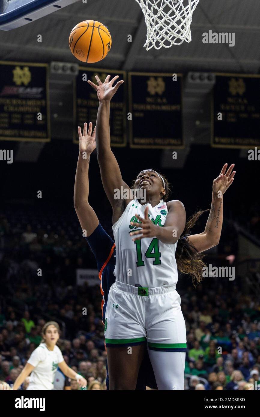 South Bend, Indiana, USA. 22nd Jan, 2023. Notre Dame guard KK Bransford ...