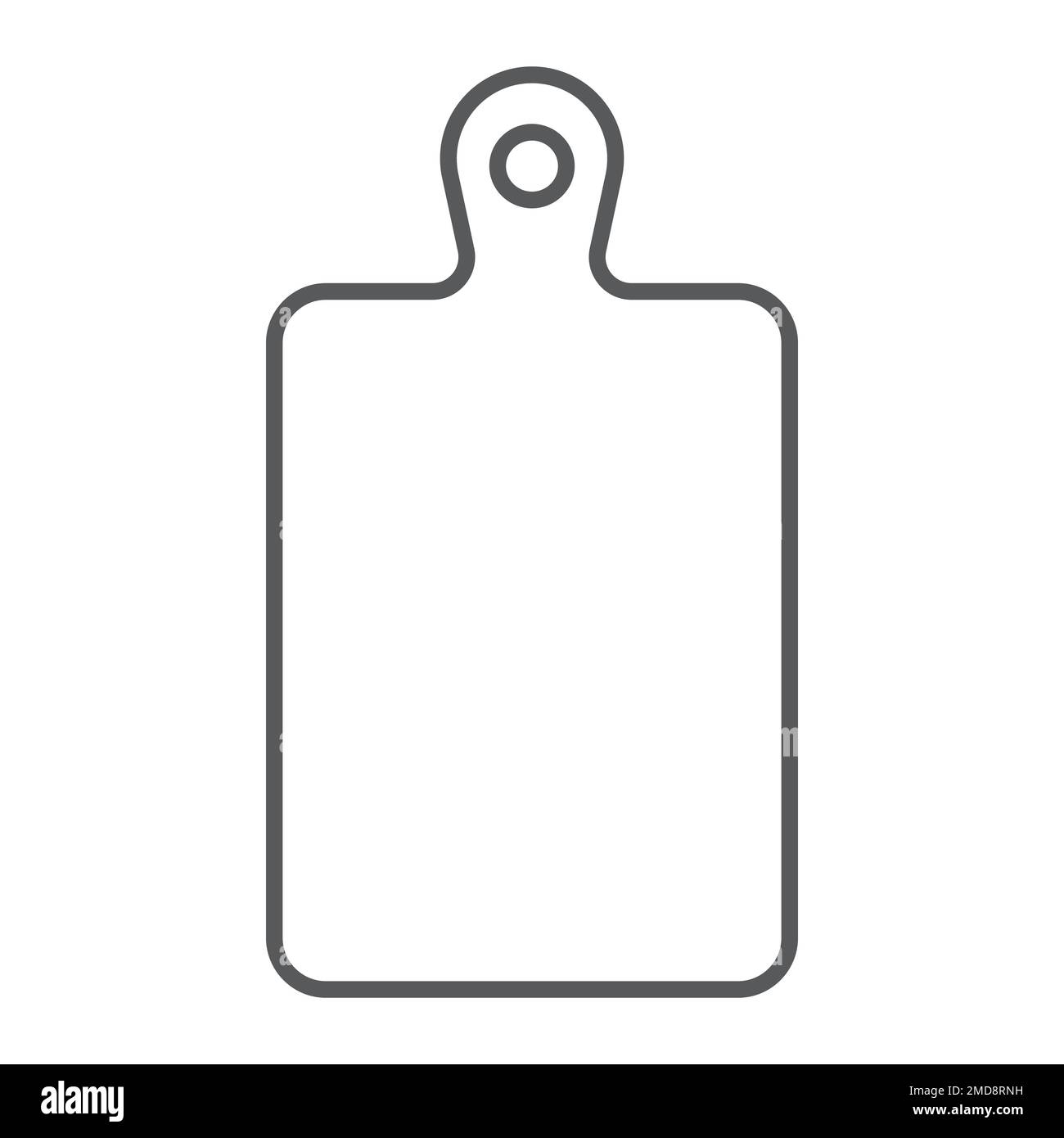 Cutting board thin line icon, kitchen and cooking, chopping board sign ...