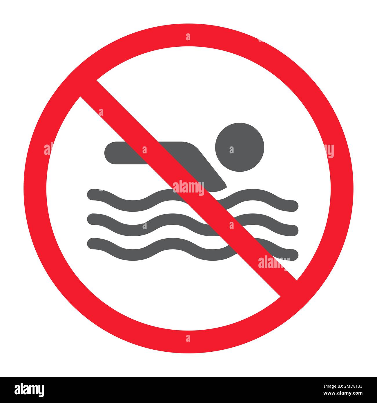 No Swimming glyph icon, prohibition and forbidden, no swim sign vector ...