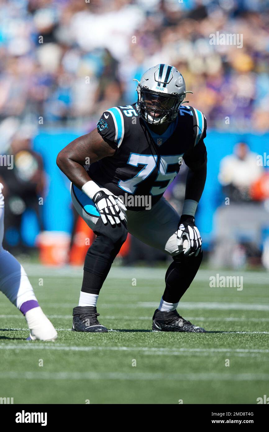 Carolina Panthers offensive tackle Cameron Erving (75) during an NFL ...