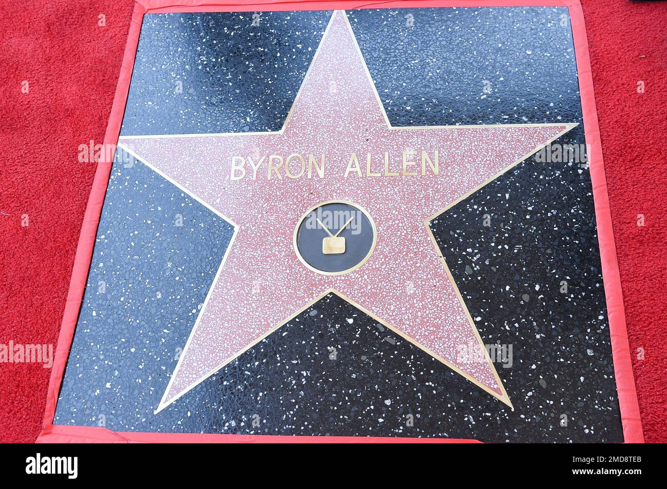 Byron Allen's star on the Hollywood Walk of Fame is pictured following ...