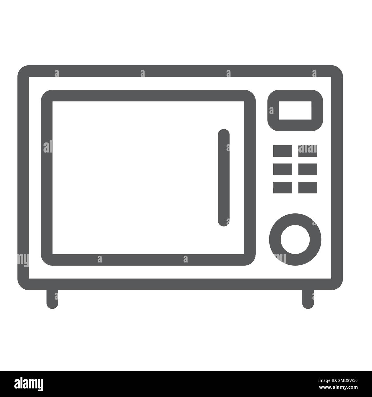 Microwave oven line icon, kitchen and cooking, household sign vector ...
