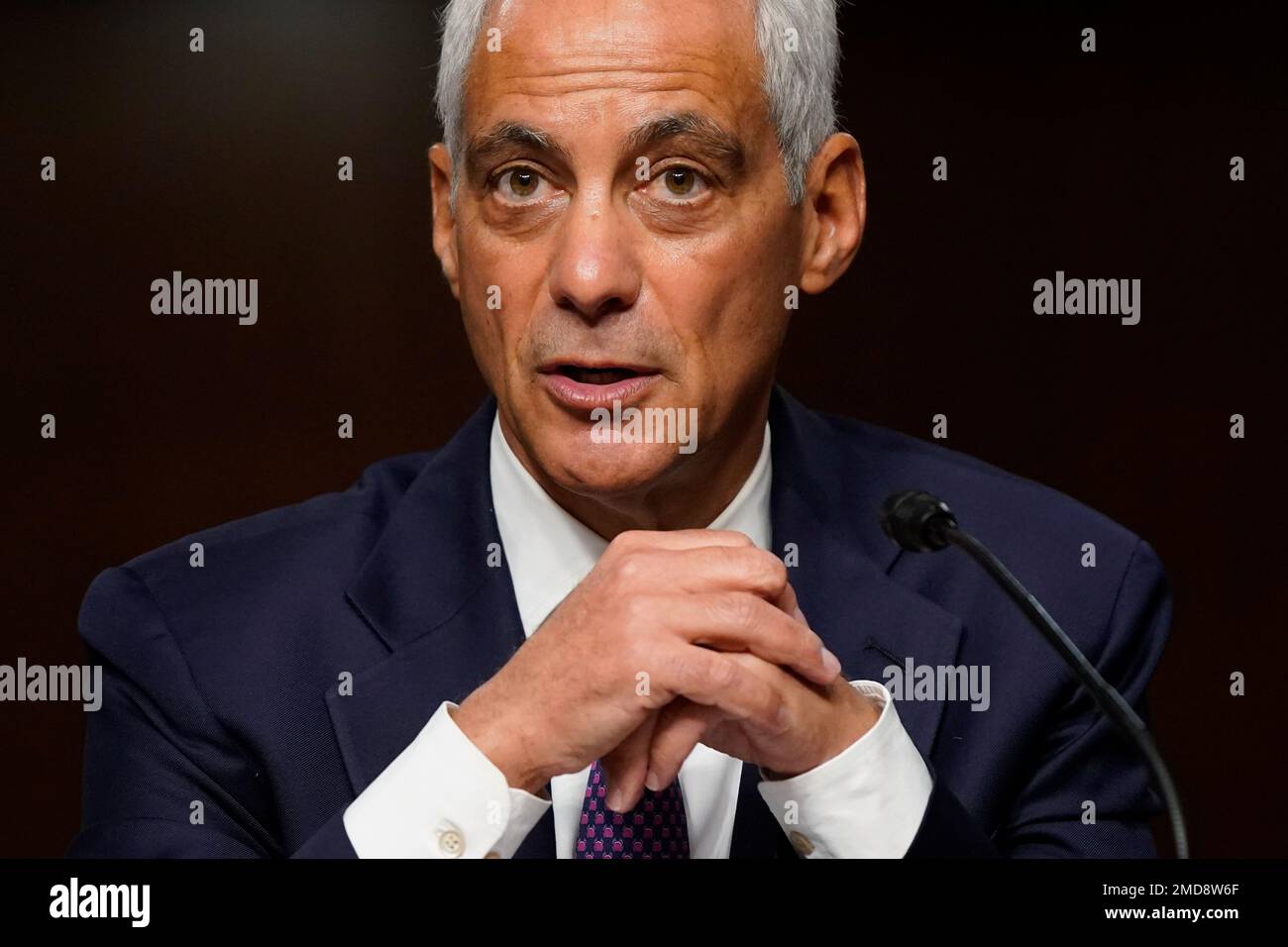 U.S. Ambassador to Japan nominee Rahm Emanuel speaks during a hearing ...