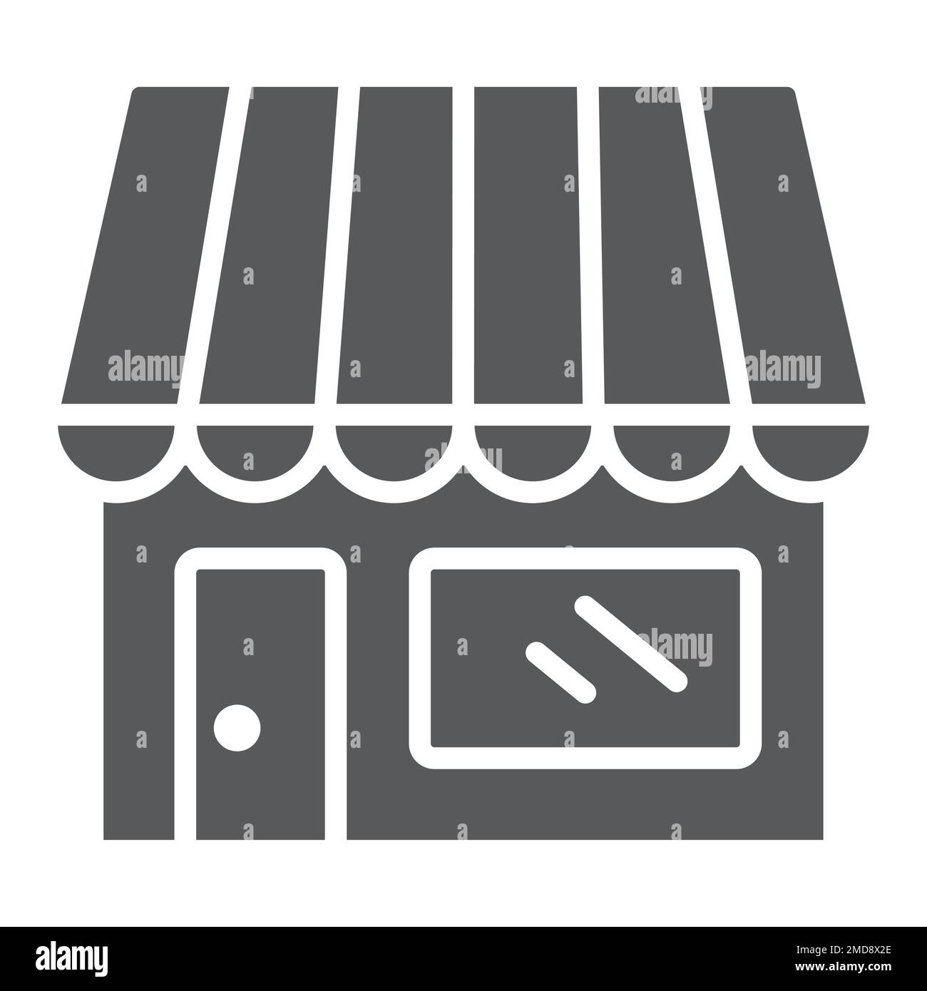 Store glyph icon, business and market, shop sign vector graphics, a ...
