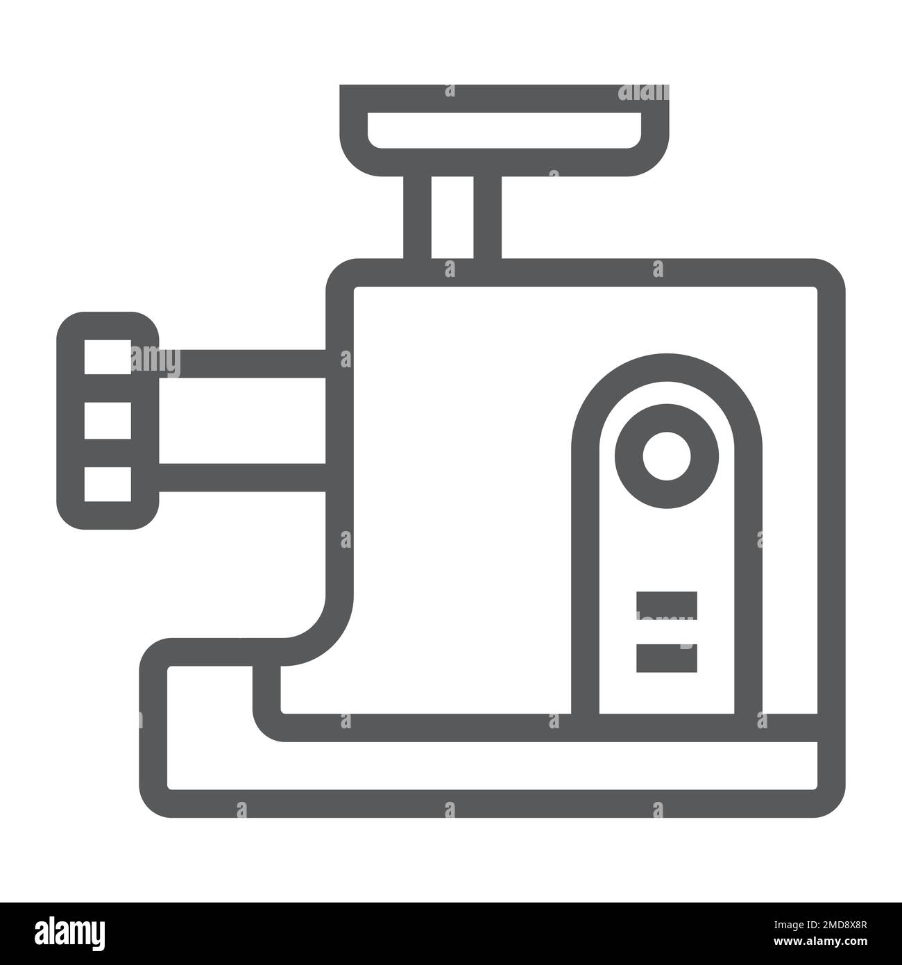 Meat grinder line icon, kitchen and cooking, cook tool sign vector ...