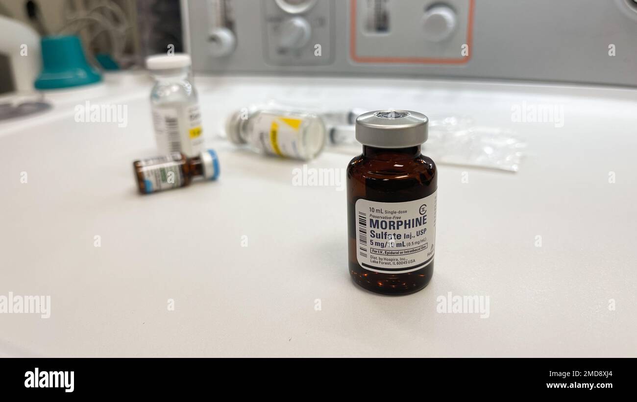 Hospital Drugs narcotics fentanyl morphine medications anesthesia Stock ...