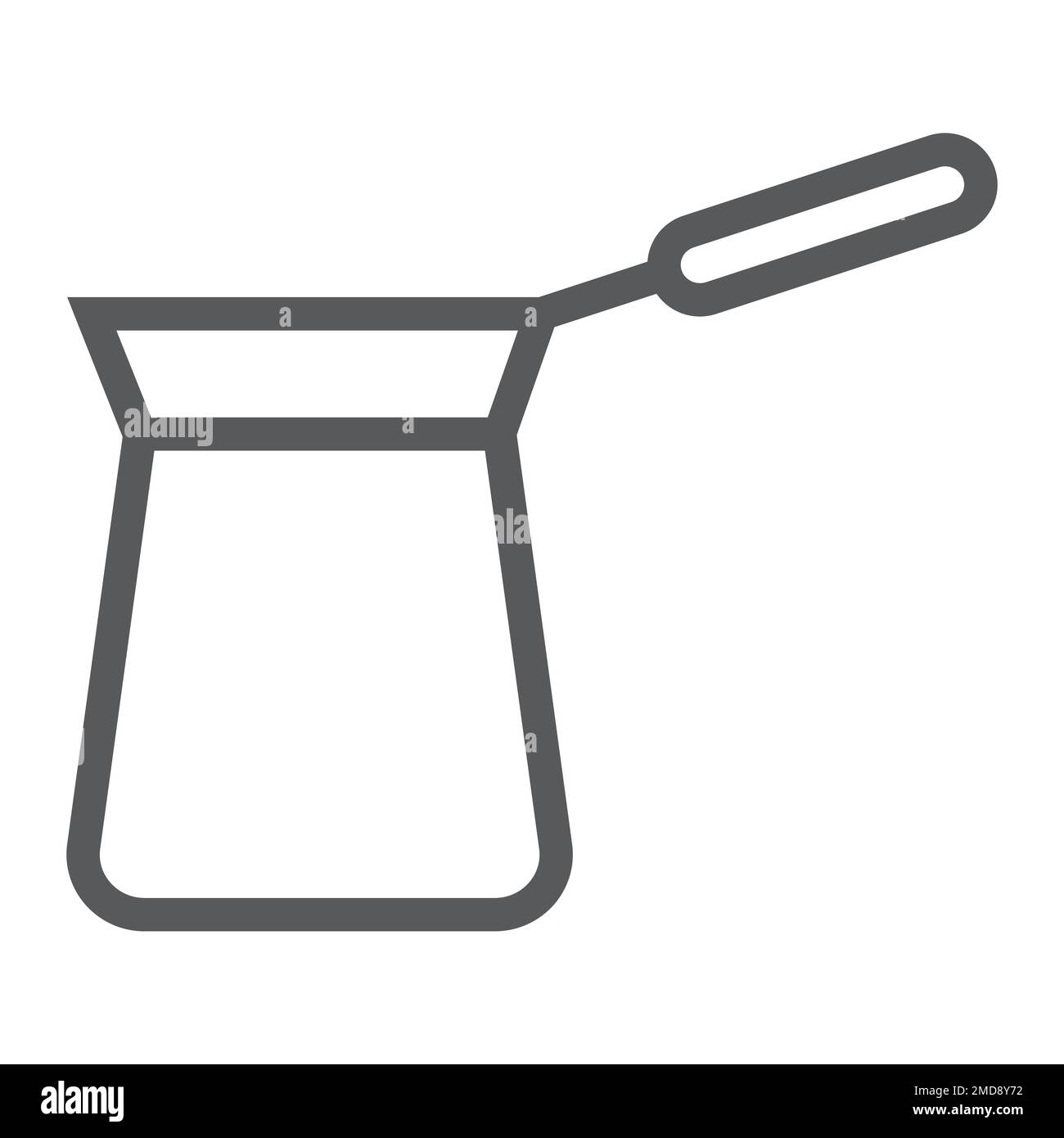 Turkish cezve line icon, coffee and cafe, turkish coffee sign vector ...