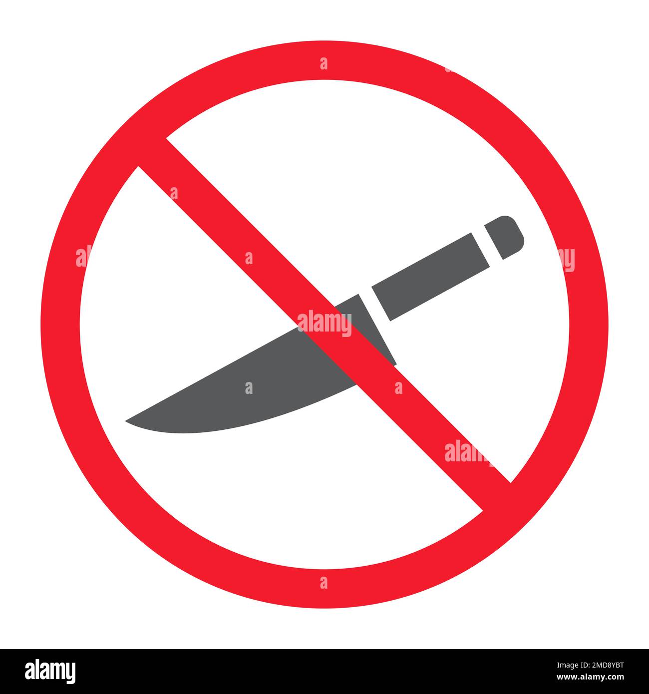 No sharp glyph icon, prohibition and forbidden, no knife sign vector ...