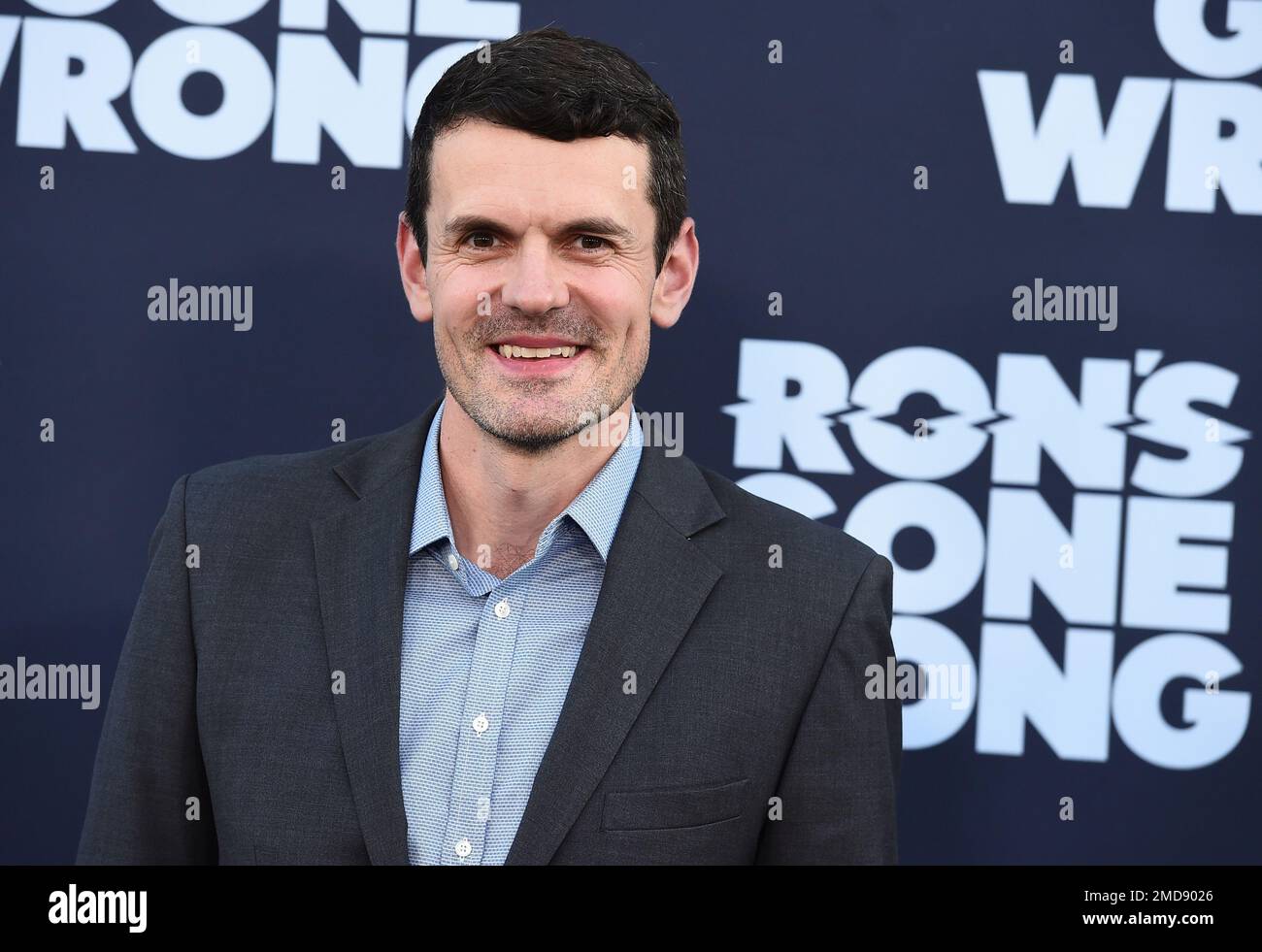 Nathan Lovejoy arrives at the world premiere of "Ron's Gone Wrong" on Tuesday, Oct. 19, 2021, at ...