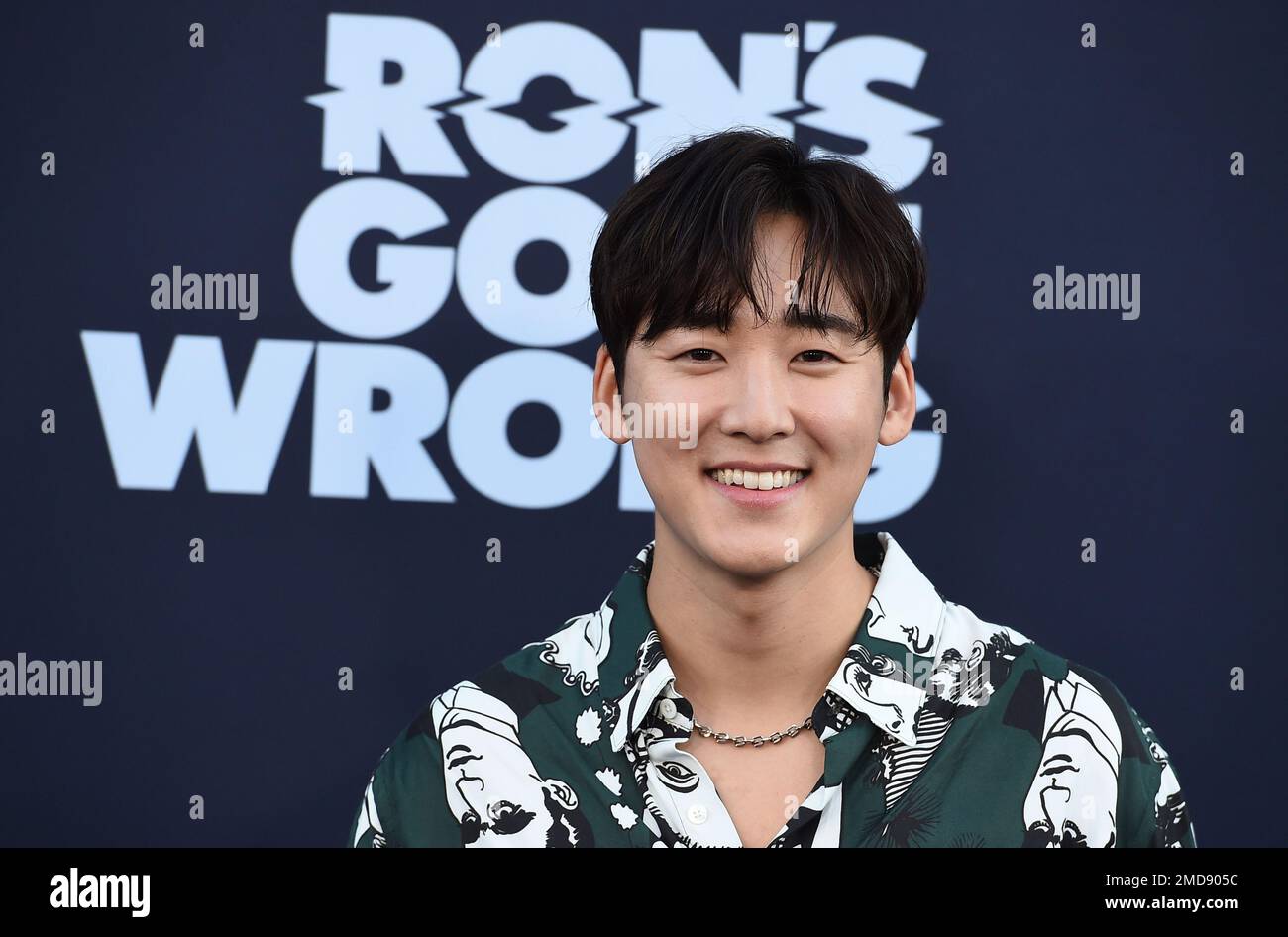 Kevin Woo arrives at the world premiere of "Ron's Gone Wrong" on ...