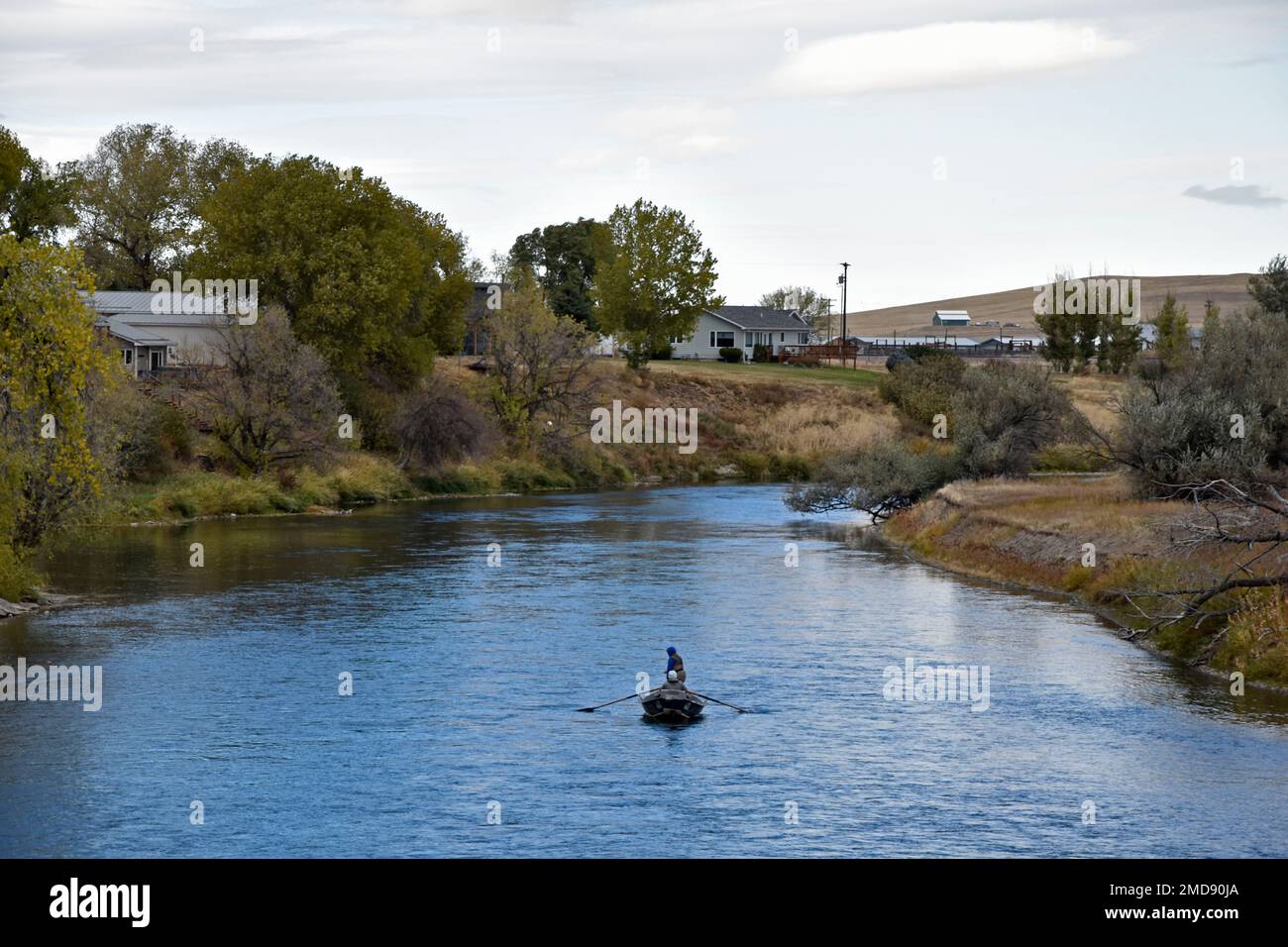 The Missouri River flows through Cascade, Mont., on Friday, Oct. 15 ...