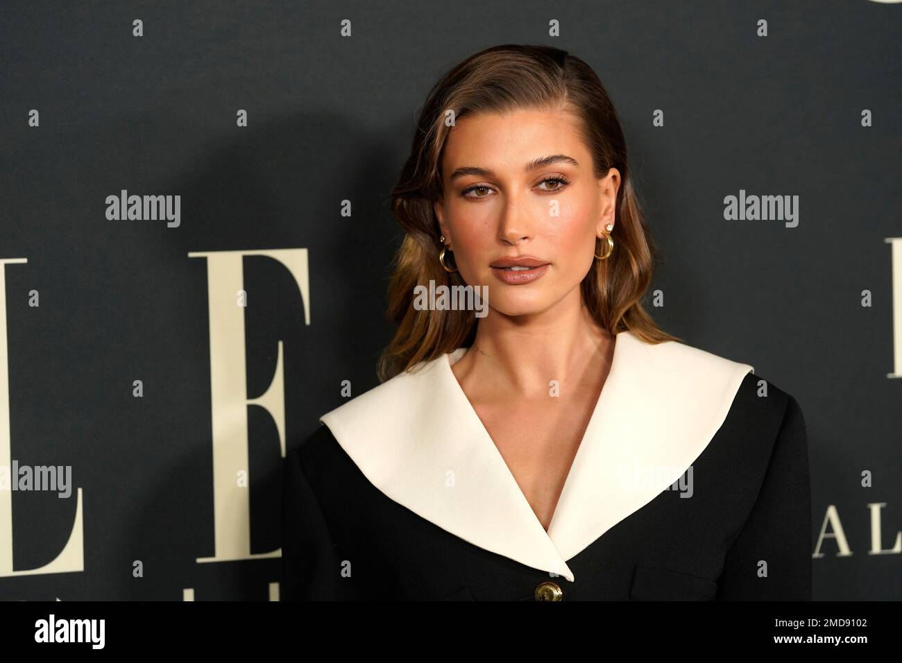 Hailey Bieber arrives at the 27th annual ELLE Women in Hollywood ...