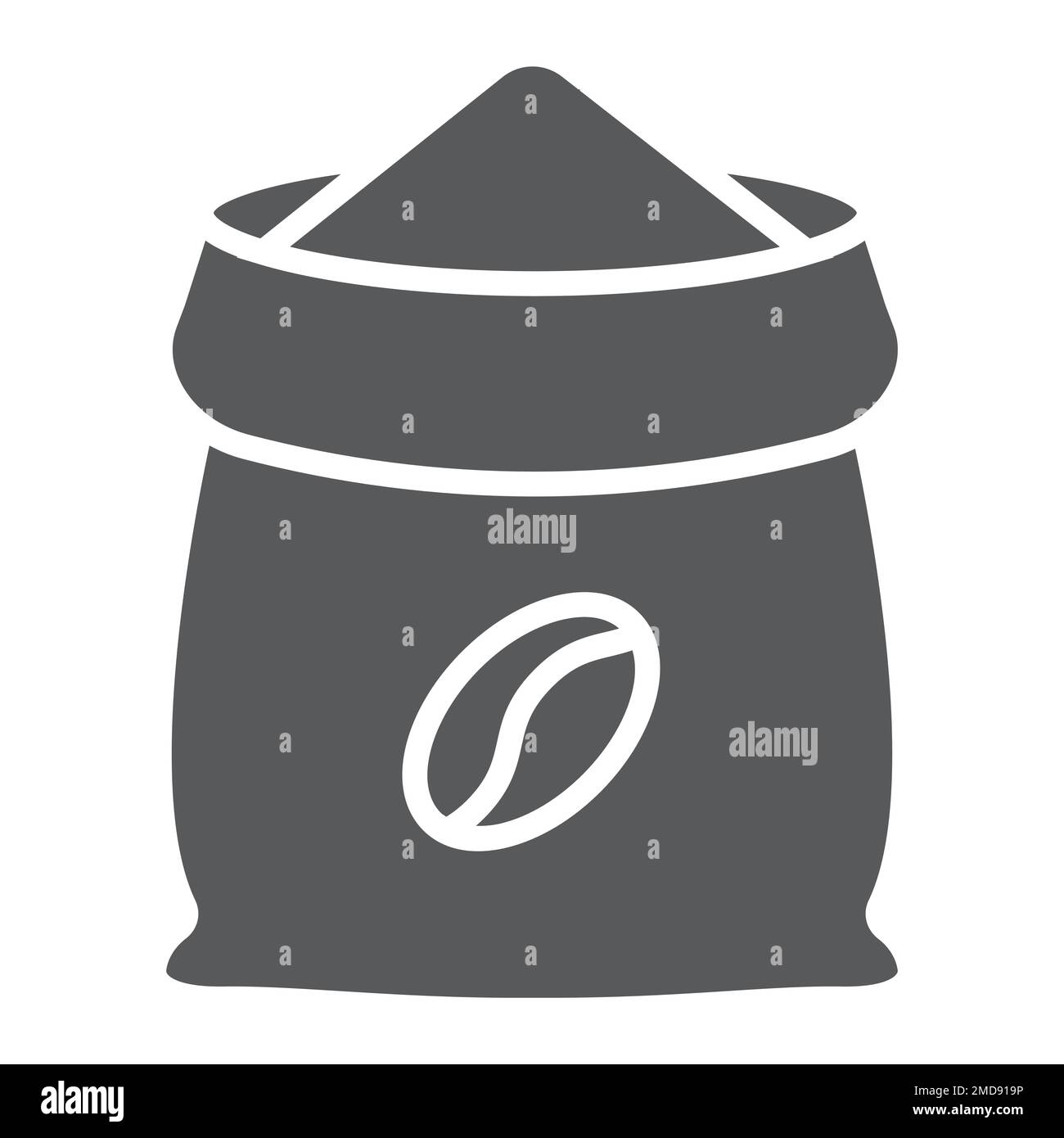 Coffee sack glyph icon, coffee and cafe, coffee bag sign vector ...