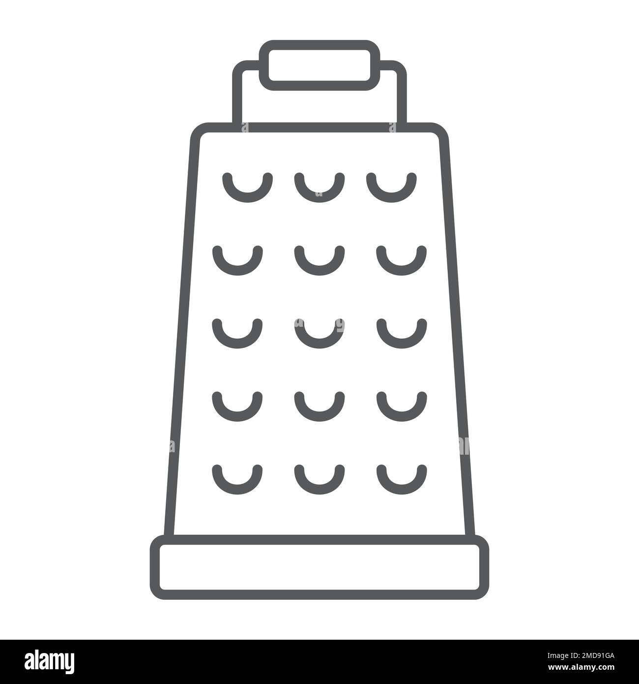 Grater thin line icon, kitchen and cooking, kitchen tool sign vector ...