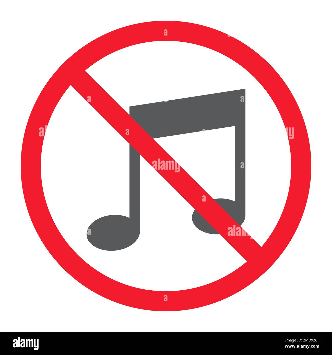 No music glyph icon, prohibition and forbidden, no melody sign vector ...