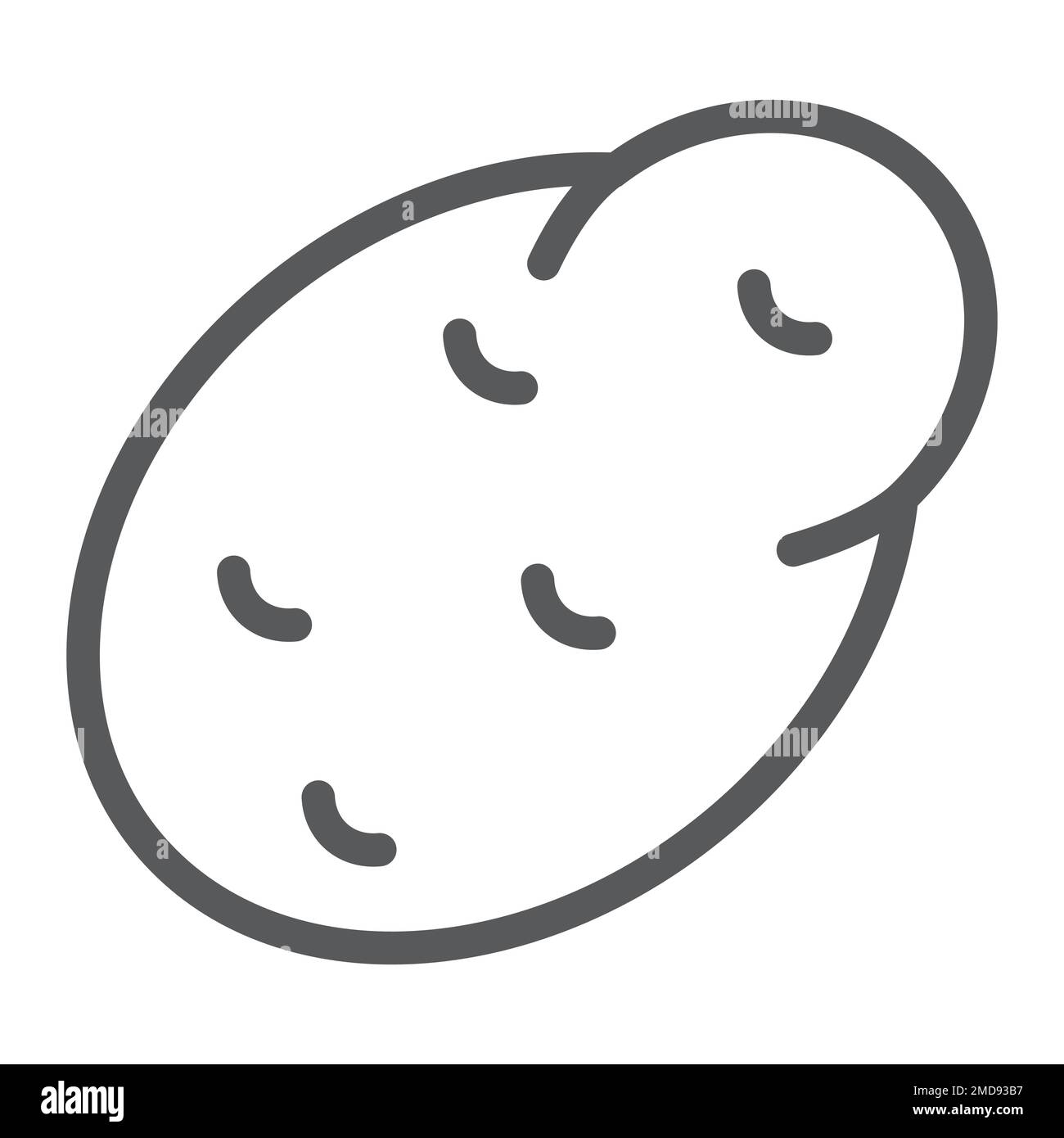 Potato line icon, vegetable and diet, vegetarian sign, vector graphics ...