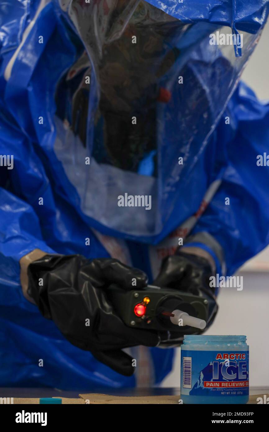 U.S. Marines Corps Pfc. Nathaniel Womack, a chemical, biological ...
