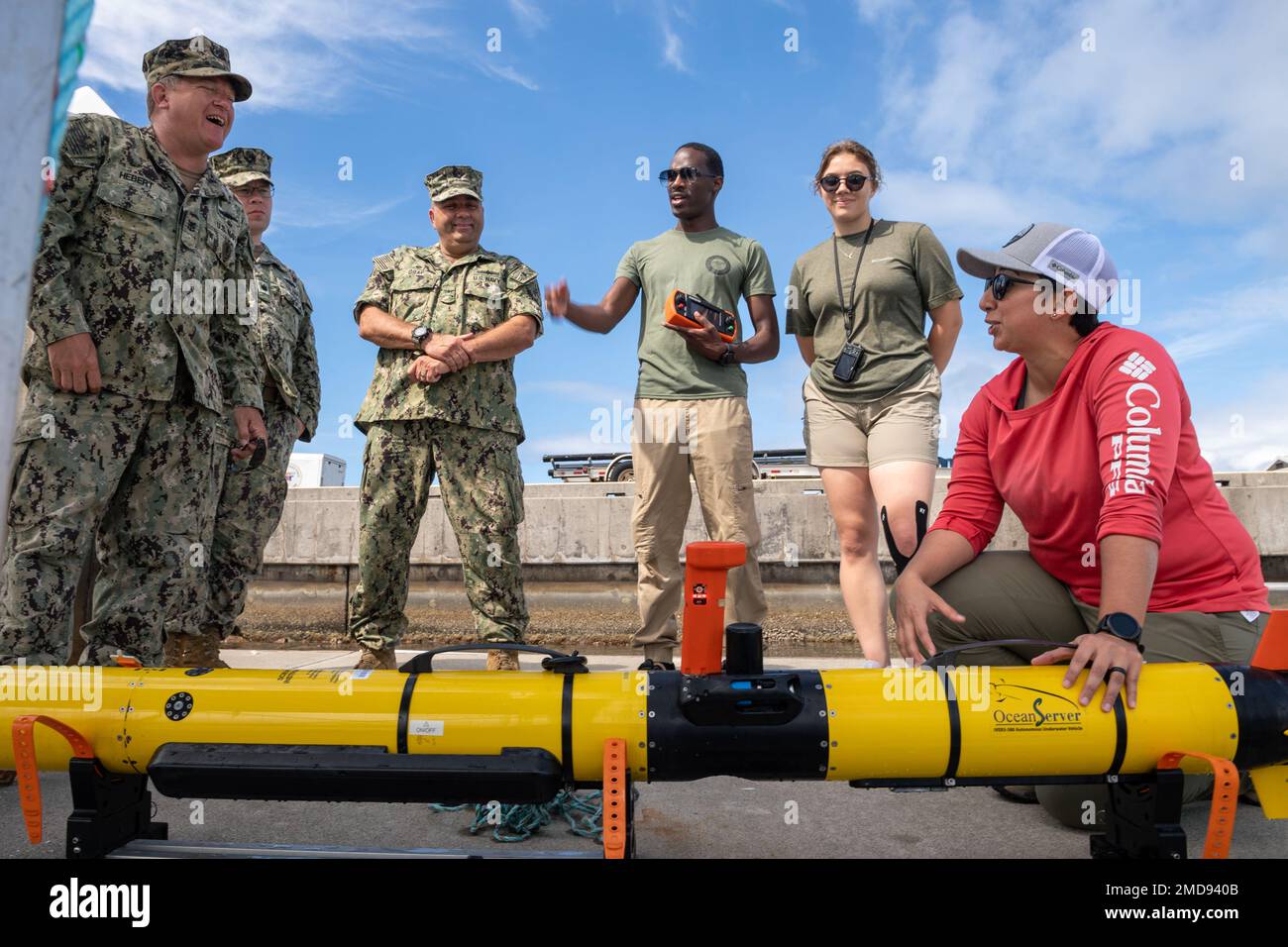 HONOLULU (July 14, 2022) - U.S. Navy Navy Aerographer’s Mate 1st Class Brittany Lopez, assigned ...