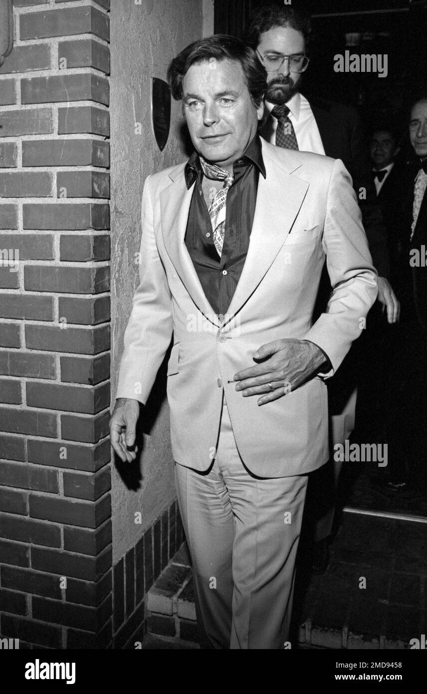 Robert Wagner seen exiting La Scala on May 12, 1982. Credit: Ralph ...